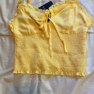 Forever 21 | Tops | New Adorable Yellow Smocked Crop Top | Poshmark